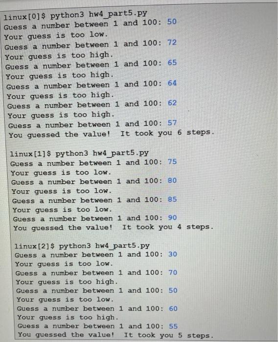 Solved You must implement a number guesser. Then you should | Chegg.com