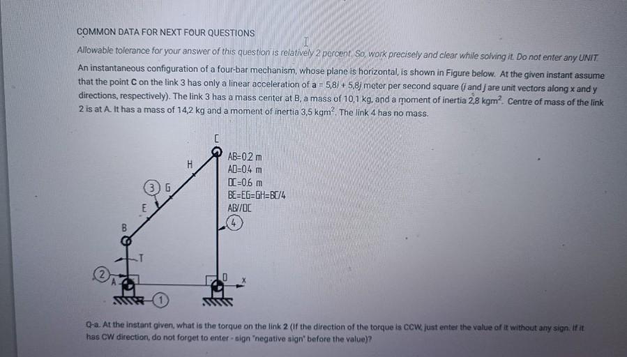 COMMON DATA FOR NEXT FOUR QUESTIONS Allowable | Chegg.com