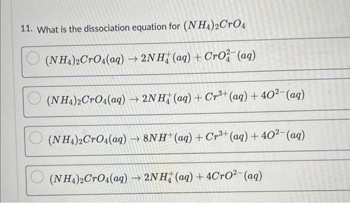 Solved 8. What is the dissociation equation for BaS | Chegg.com