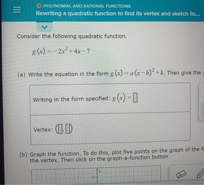 Solved III O POLYNOMIAL AND RATIONAL FUNCTIONS Rewriting a | Chegg.com