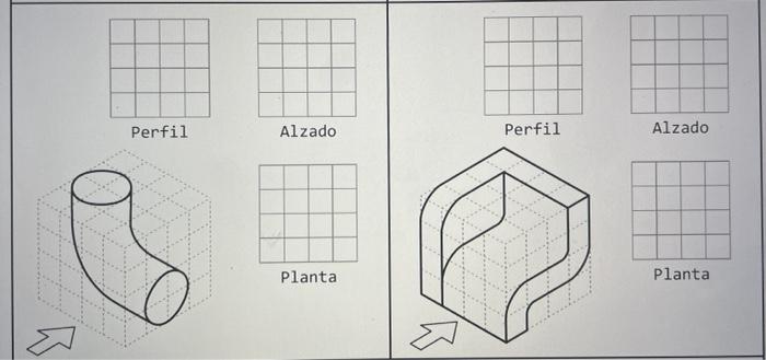Solved Draw the orthographic projections for the following | Chegg.com