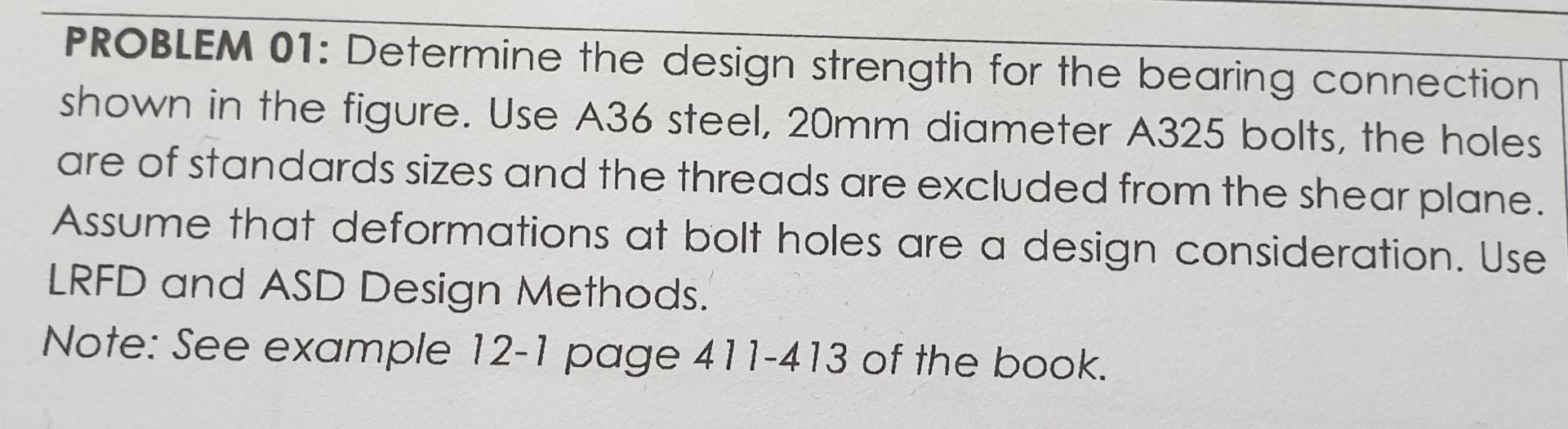 Solved PROBLEM 01: Determine the design strength for the | Chegg.com