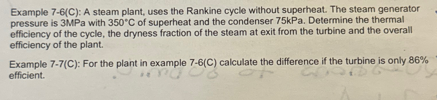 Solved Please answer: Example 7-7(C): For the plant in | Chegg.com