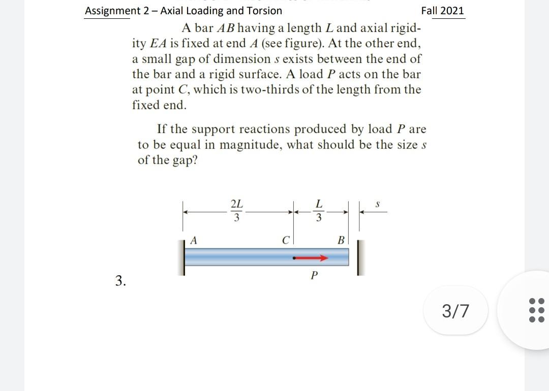 Solved Assignment 2- Axial Loading and Torsion Fall 2021 A | Chegg.com