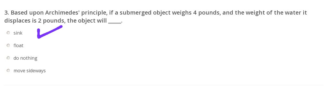 Solved Based upon Archimedes' principle, if a submerged | Chegg.com