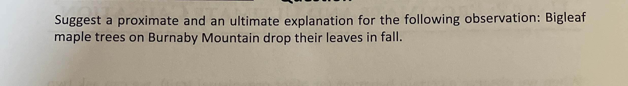 Solved Suggest a proximate and an ultimate explanation for | Chegg.com