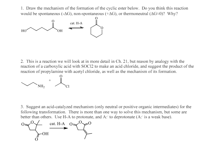 Solved Draw the mechanism of the formation of the cyclic | Chegg.com