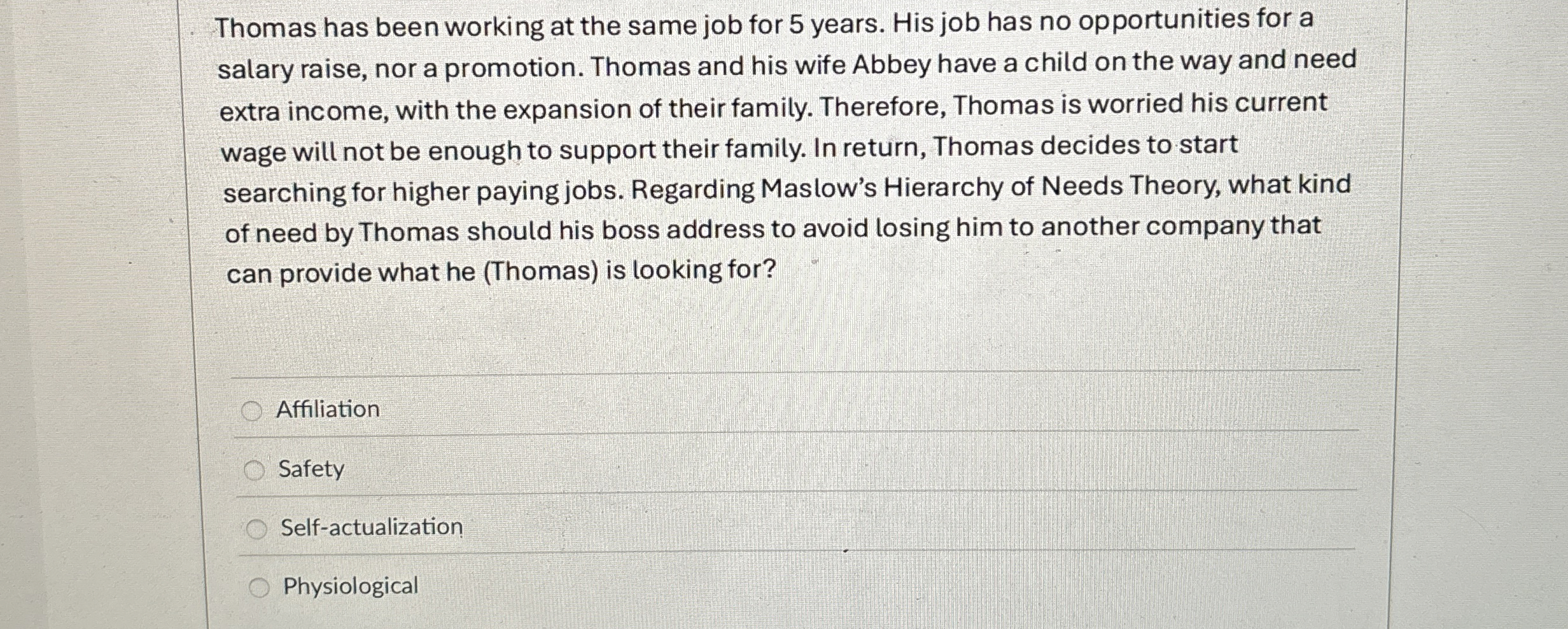 Solved Thomas has been working at the same job for 5 ﻿years. | Chegg.com