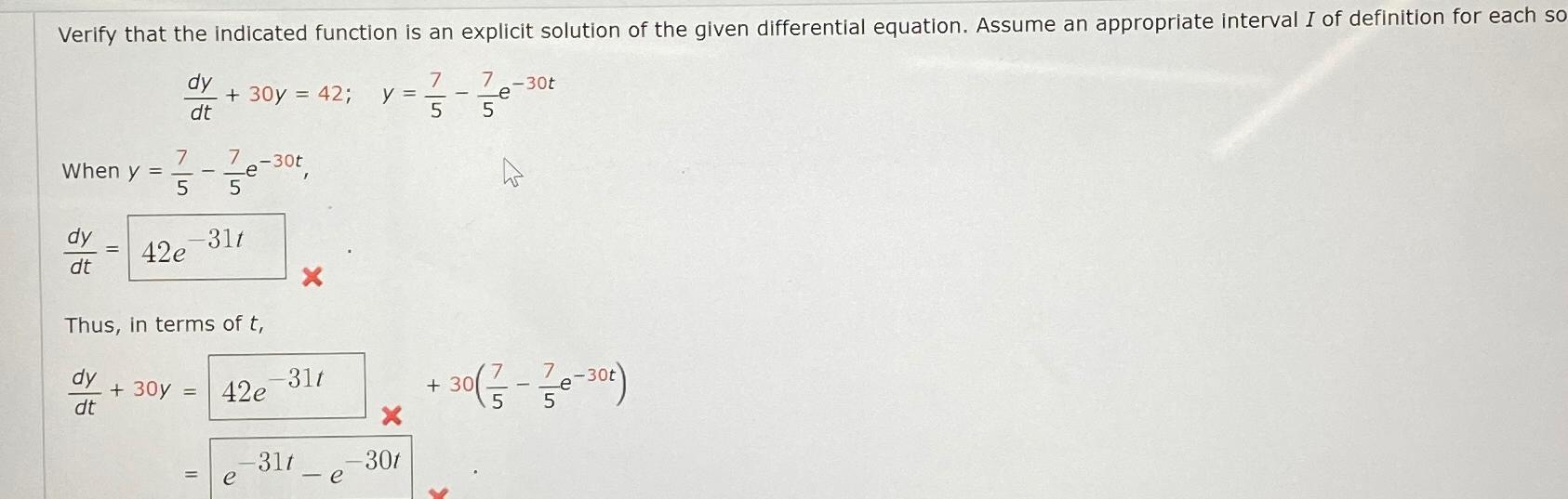 Solved Verify that the indicated function is an explicit | Chegg.com