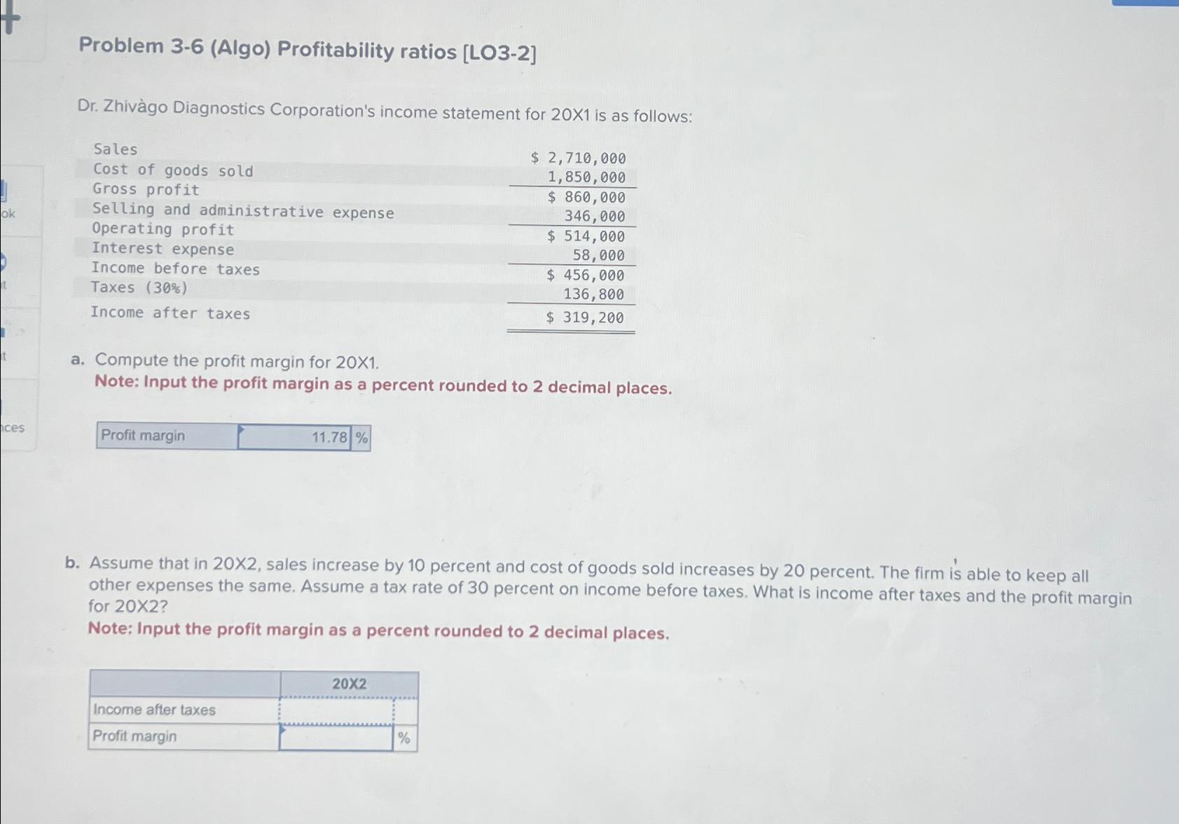 Solved Problem 3-6 (Algo) ﻿Profitability ratios [LO3-2]Dr. | Chegg.com