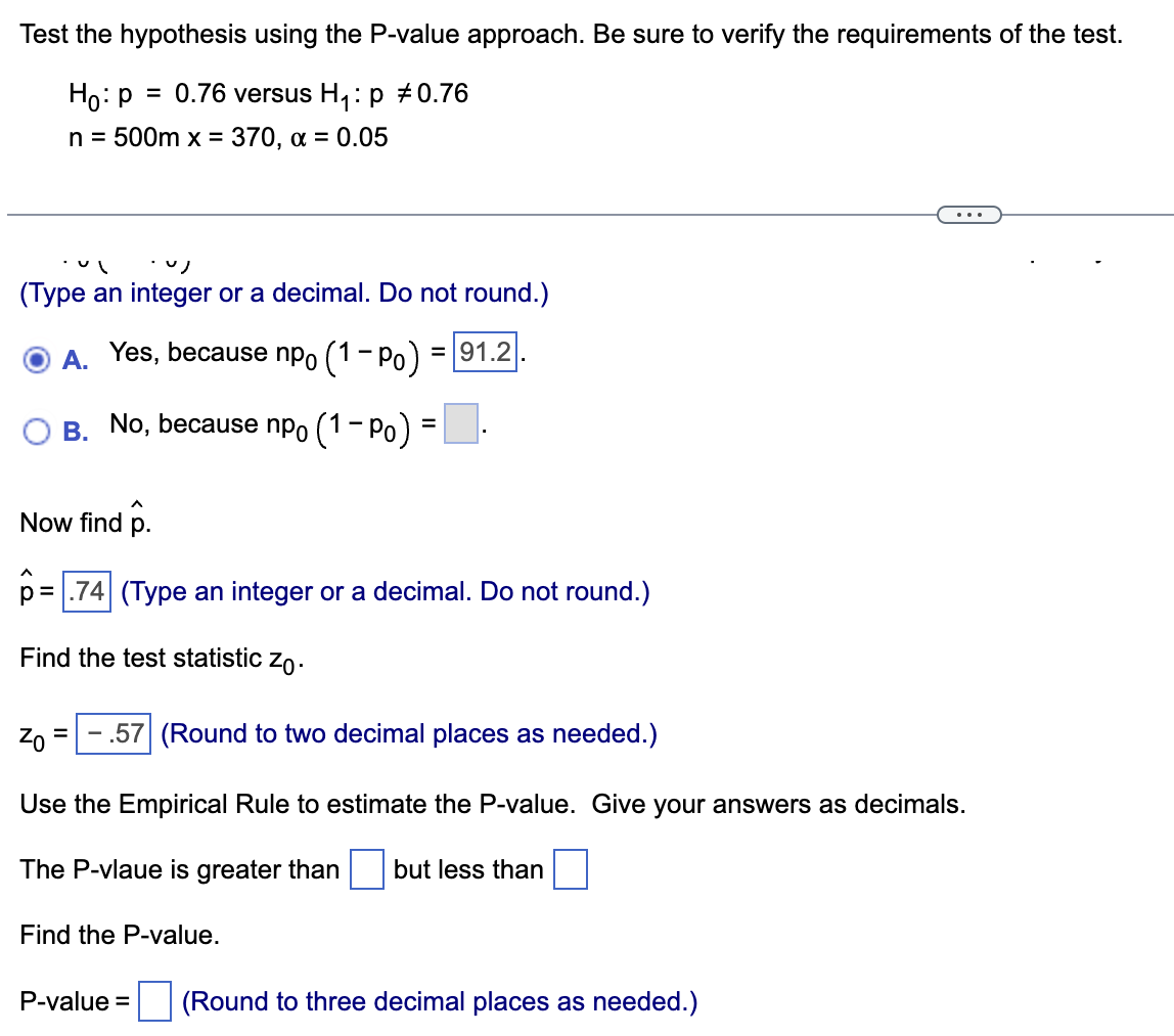 Solved Test the hypothesis using the P-value approach. Be | Chegg.com