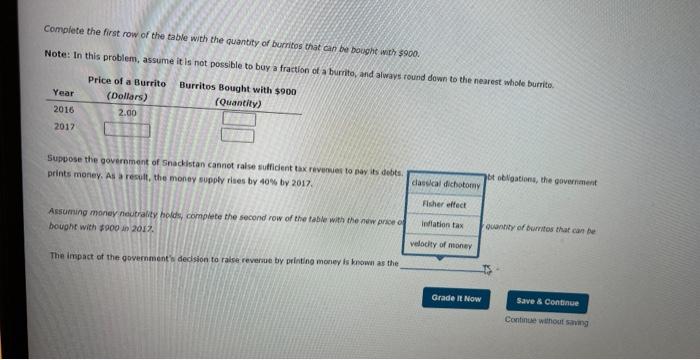 Solved Complete the first row of the table with the quantity | Chegg.com