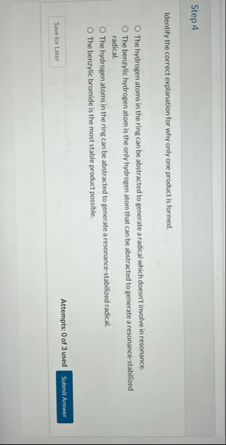 Solved Step 4Identify the correct explanation for why only | Chegg.com