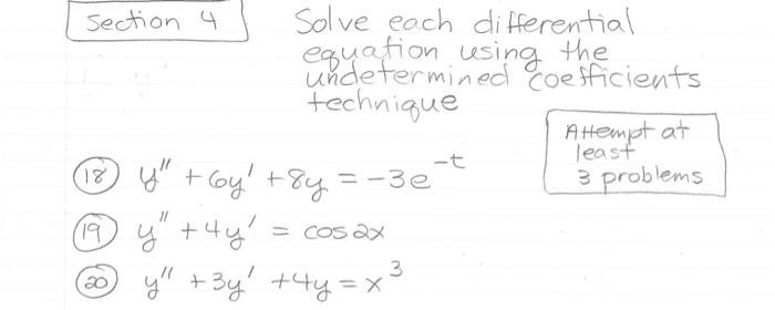 Solved "Solve each differential equation using the | Chegg.com