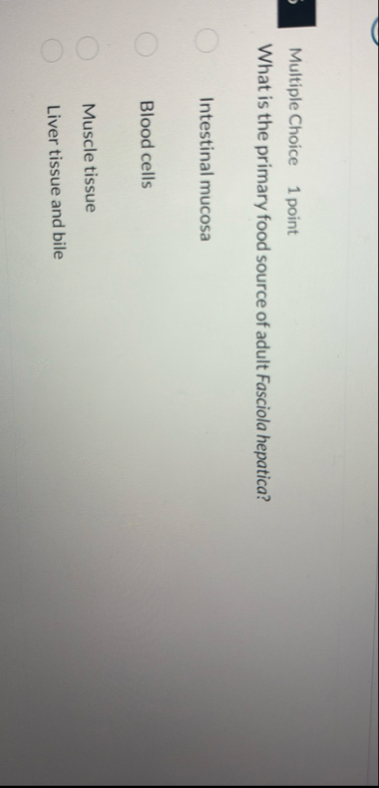 Solved Multiple Choice 1 ﻿pointWhat is the primary food | Chegg.com