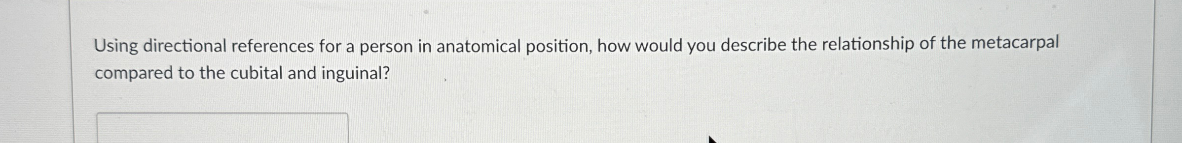 Solved Using directional references for a person in | Chegg.com