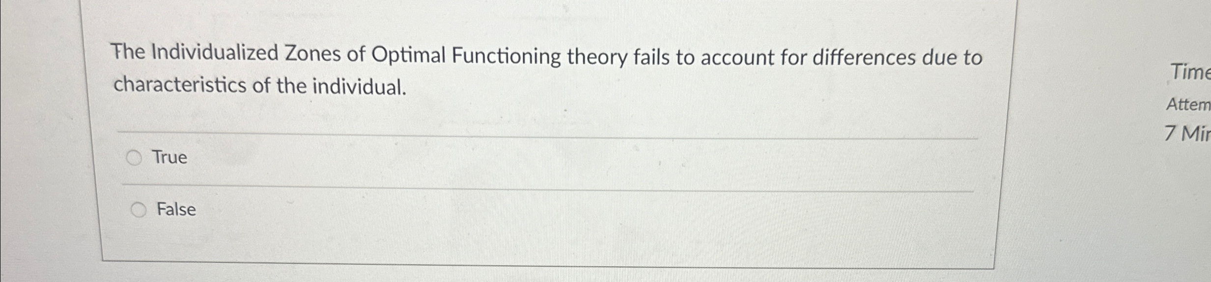 Solved The Individualized Zones of Optimal Functioning | Chegg.com