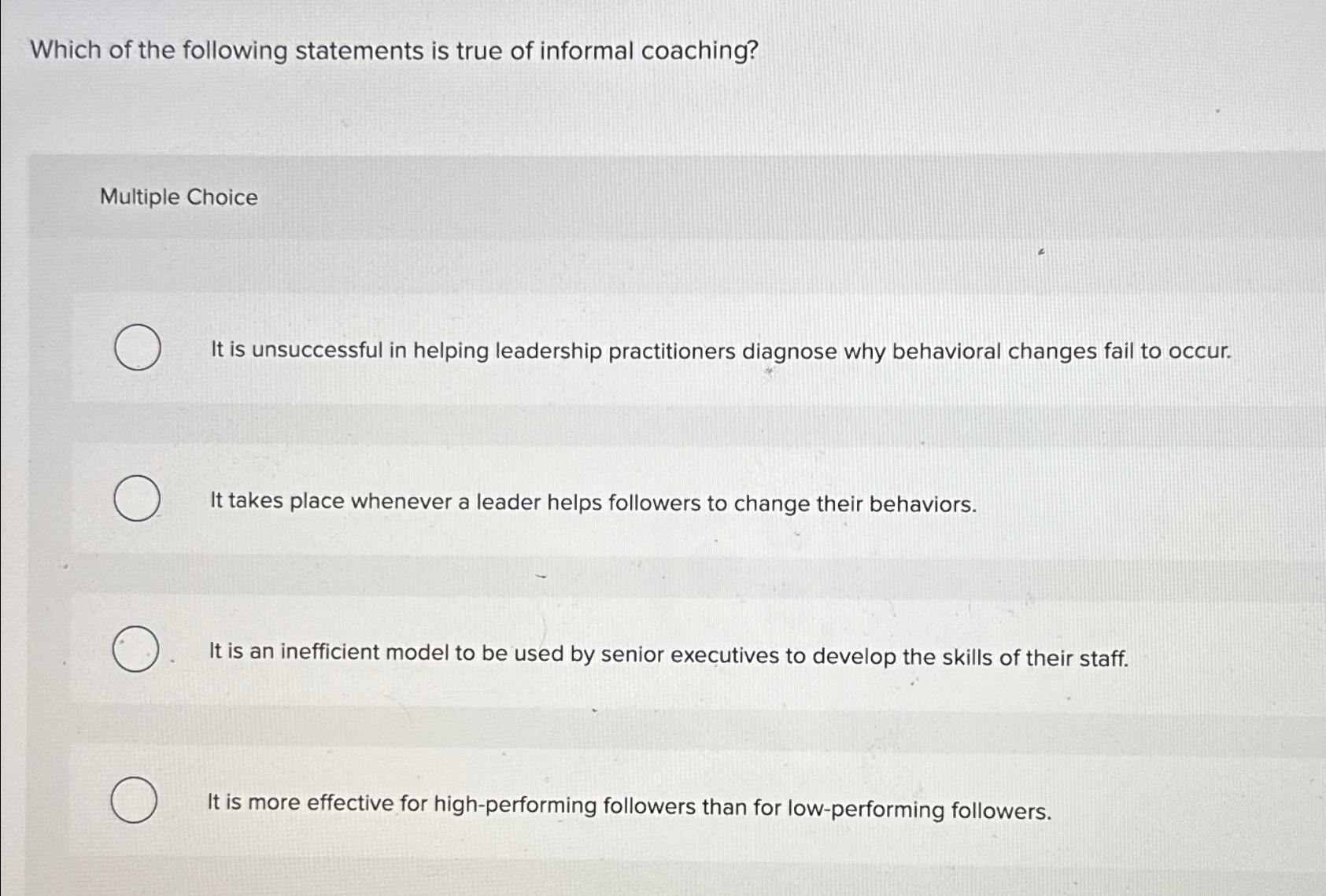 Solved Which of the following statements is true of informal | Chegg.com