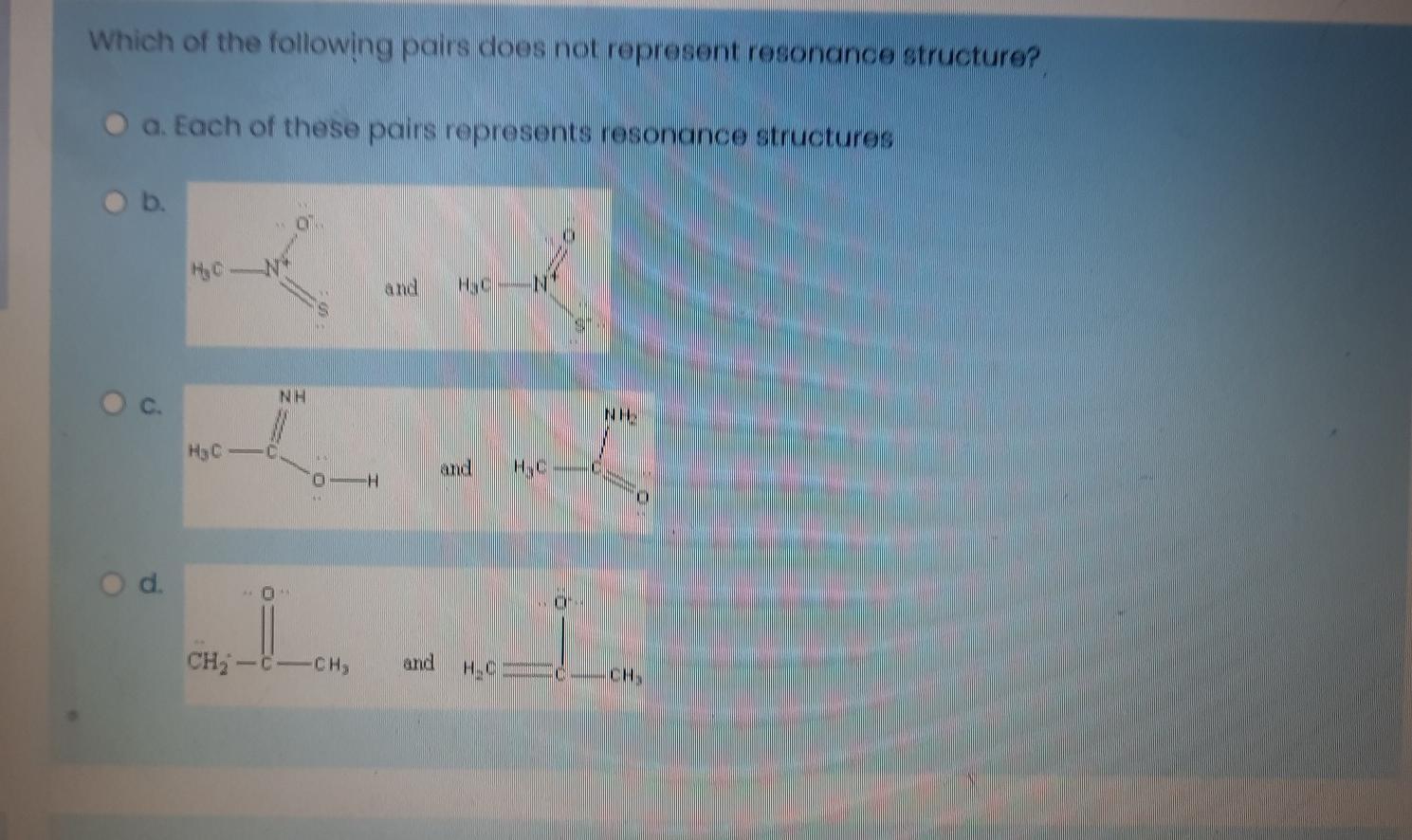 Solved Which of the following pairs does not represent | Chegg.com