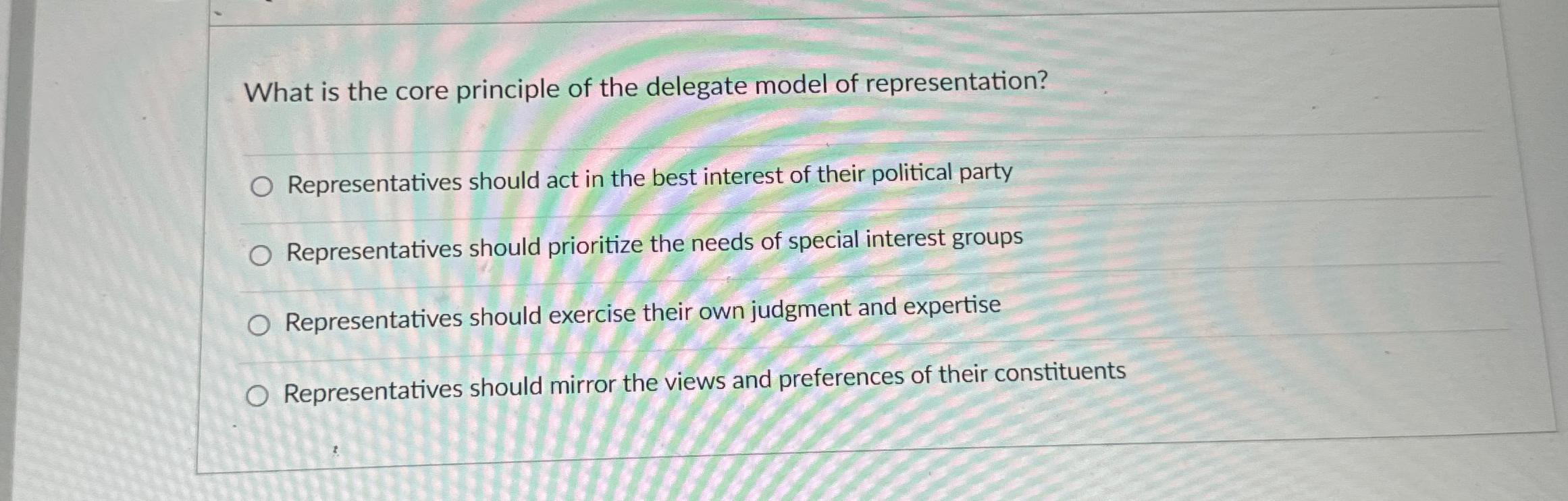 Solved What is the core principle of the delegate model of | Chegg.com