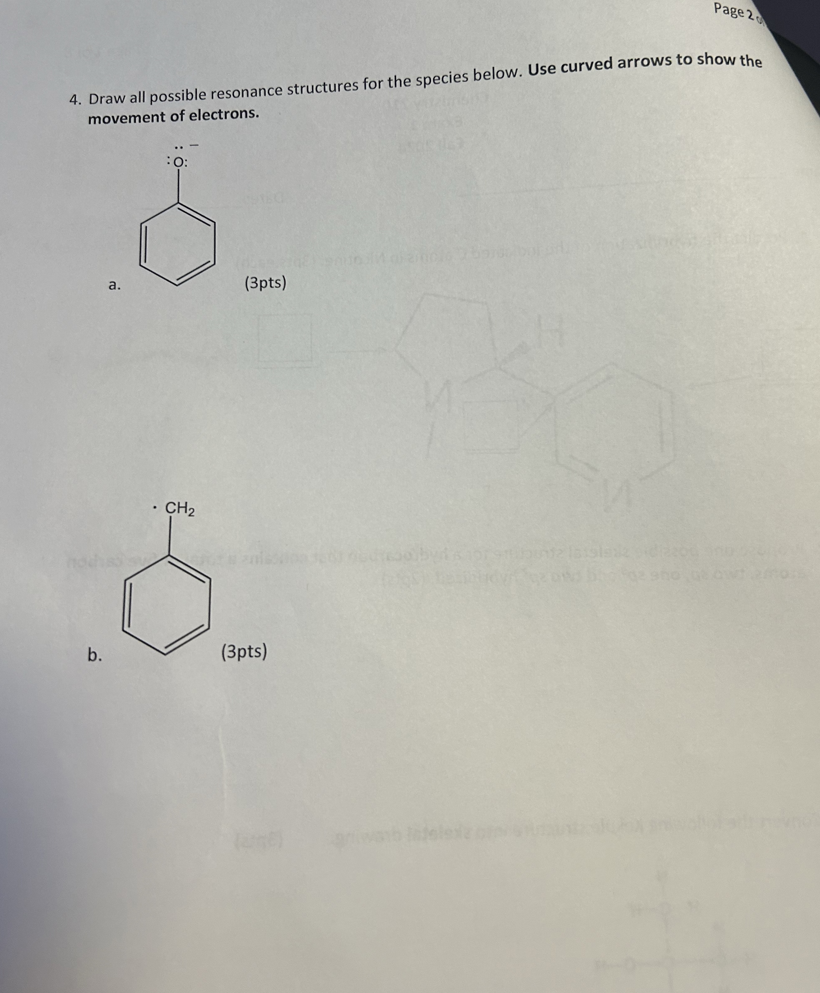 Solved Page 2.4. ﻿Draw all possible resonance structures for | Chegg.com