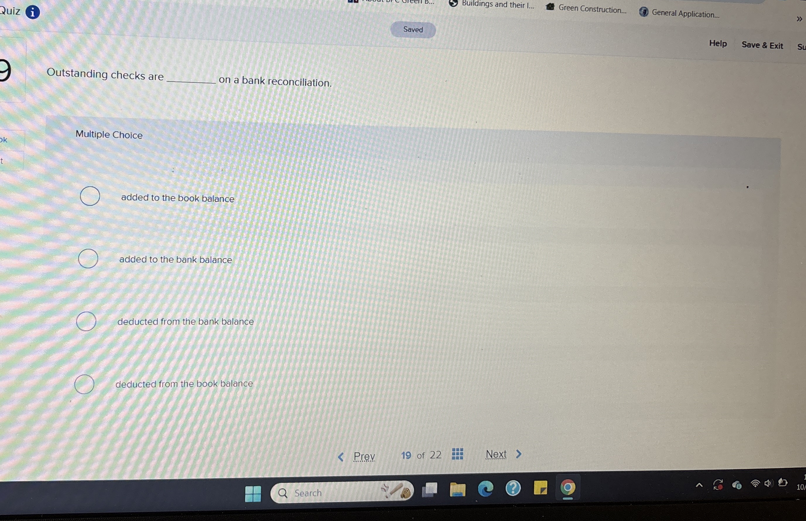 Solved Outstanding checks areon a bank | Chegg.com