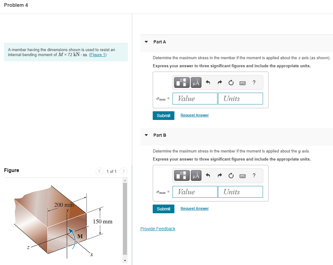 Solved A member having the dimensions shown is used to | Chegg.com