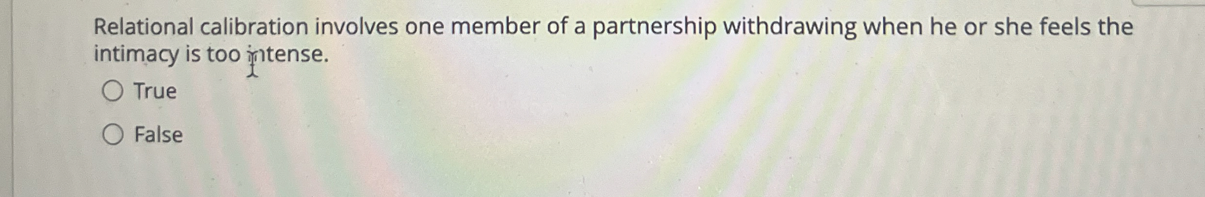 Solved Relational calibration involves one member of a | Chegg.com
