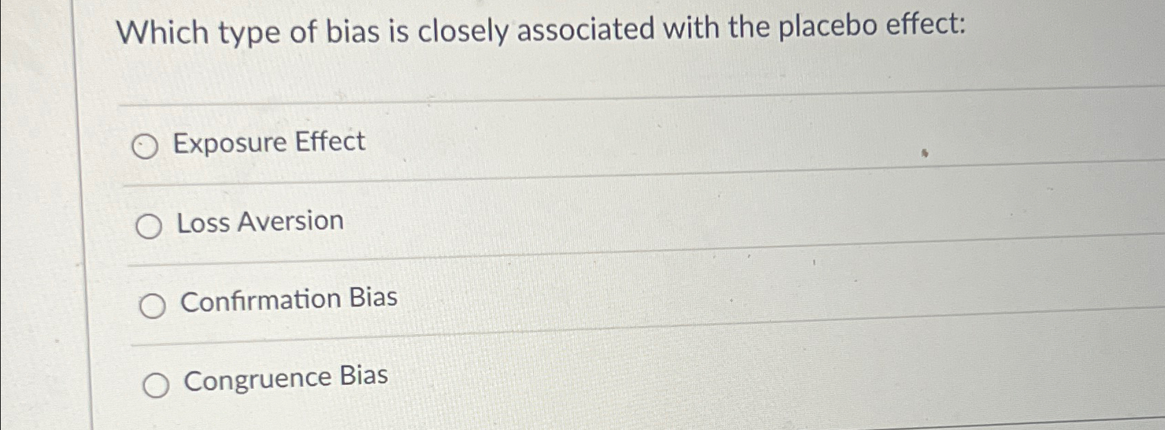 Solved Which type of bias is closely associated with the | Chegg.com