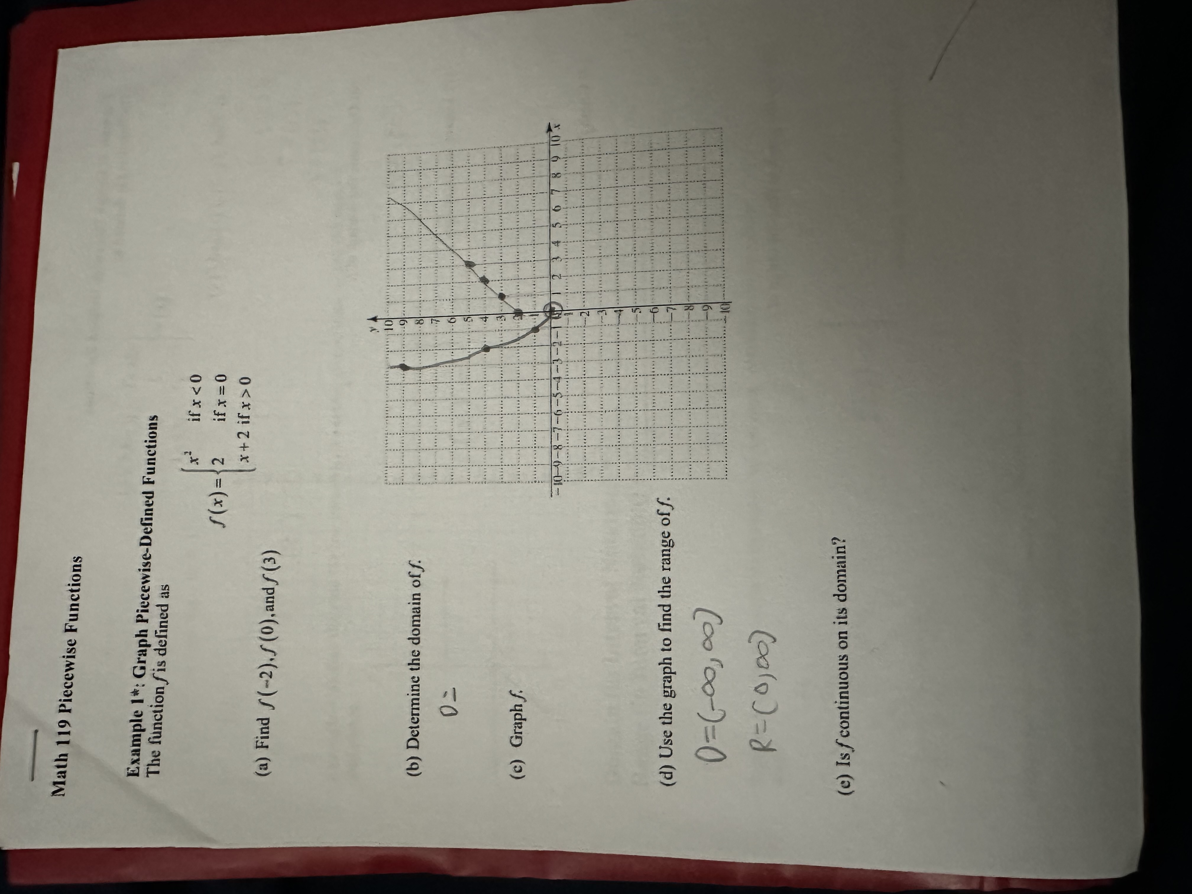 Math 119 Piecewise FunctionsExample 1*: Graph | Chegg.com Math 119 Piecewise FunctionsExample 1*: Graph | Chegg.com