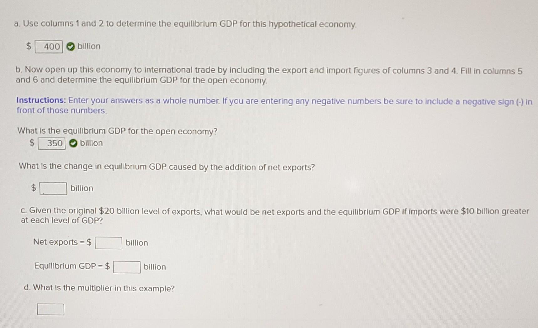 Solved he data in columns 1 and 2 in the table below are for | Chegg.com