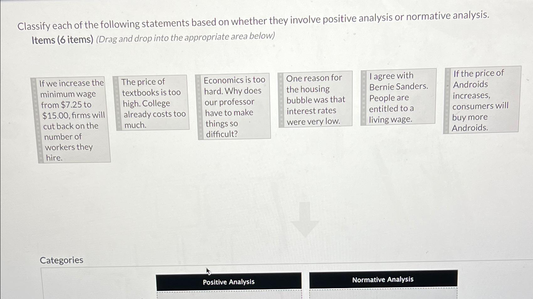 Solved Classify each of the following statements based on | Chegg.com