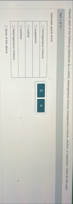 Solved Classify each of the following sübstances as a | Chegg.com