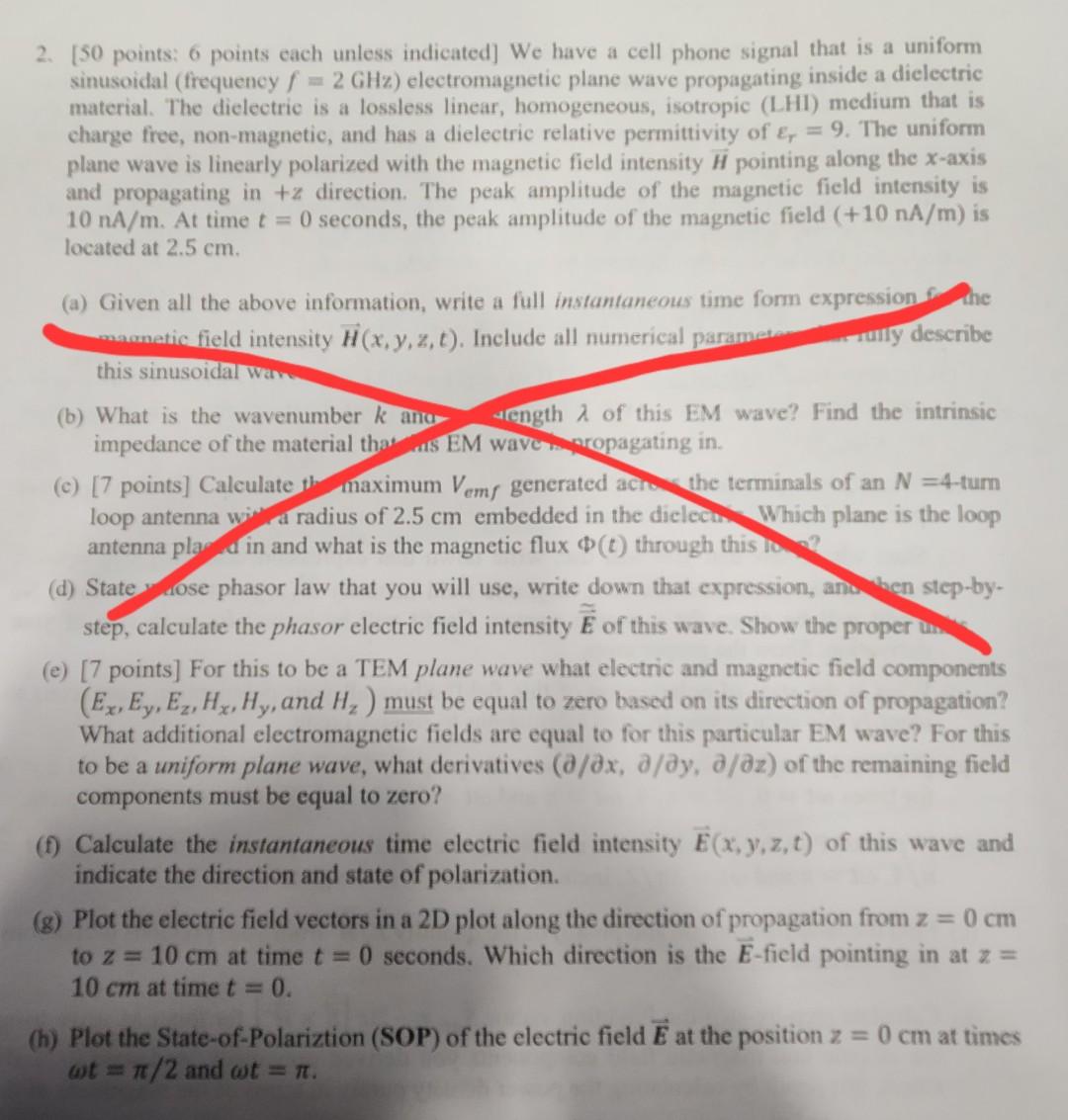 Solved 2. [50 points: 6 points each unless indicated] We | Chegg.com