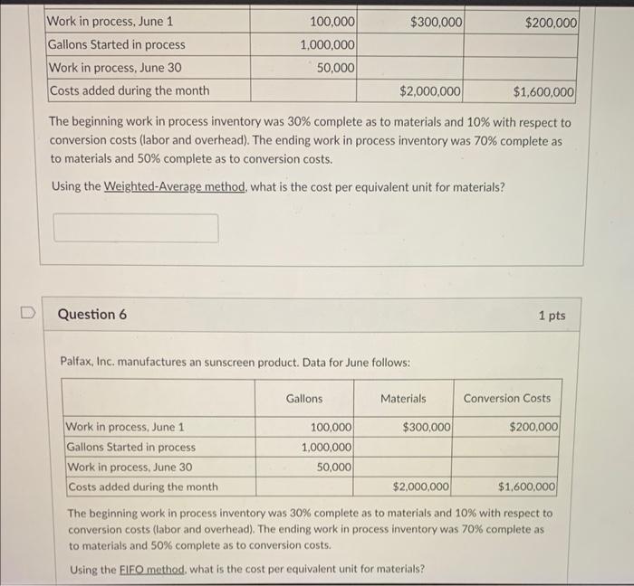 Solved The beginning work in process inventory was 30% | Chegg.com
