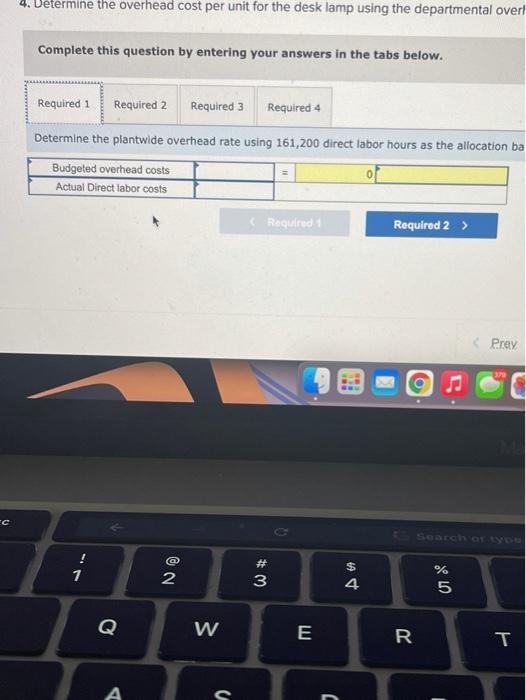 Solved Exercise 4-9 (Algo) Allocating overhead using | Chegg.com