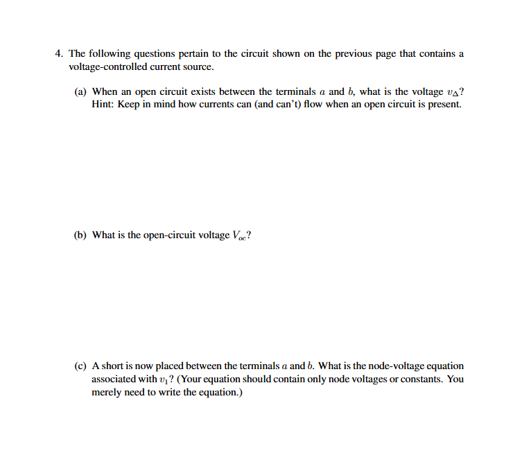 Solved The following questions pertain to the circuit shown | Chegg.com