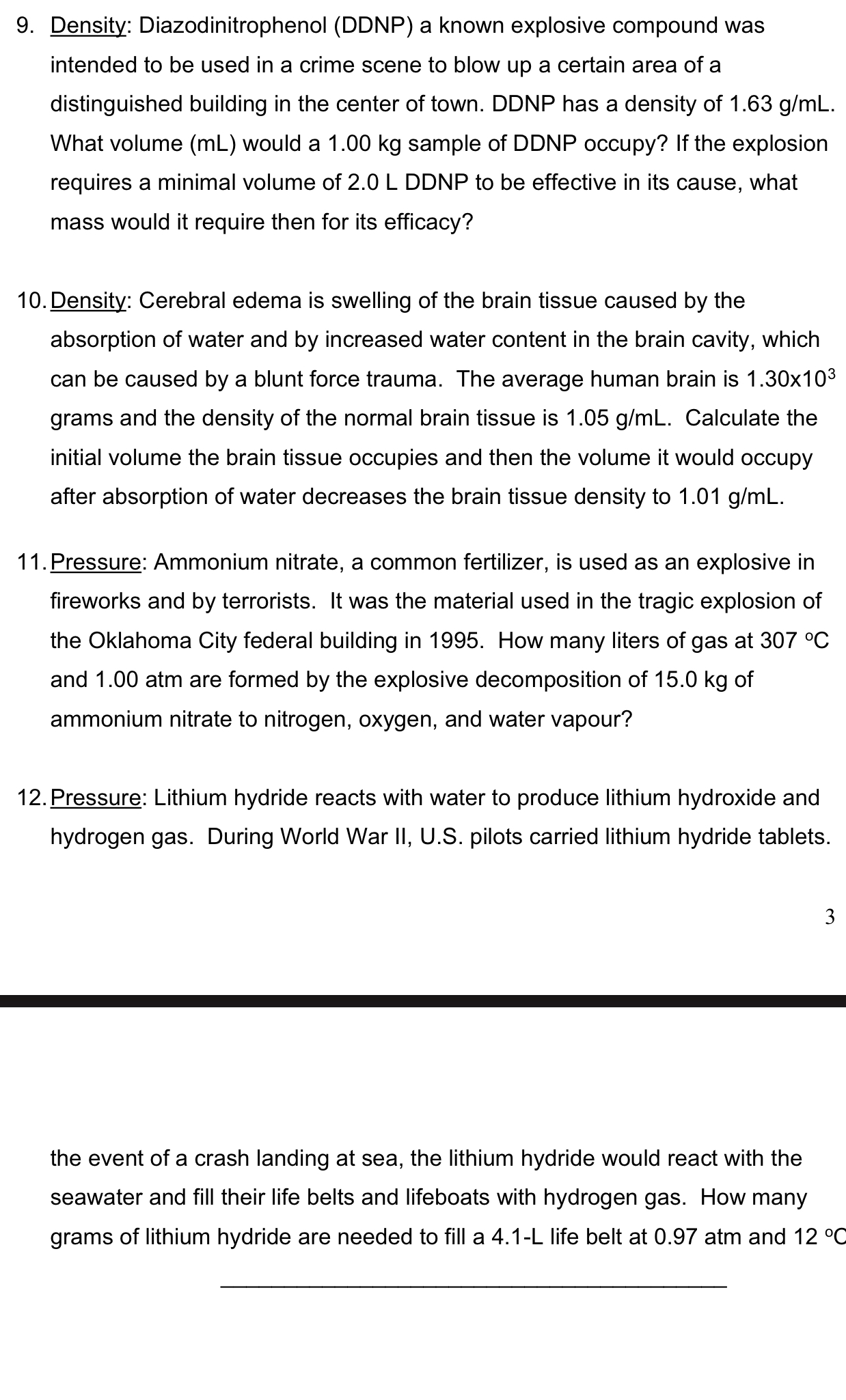 Solved Density: Diazodinitrophenol (DDNP) ﻿a known explosive | Chegg.com