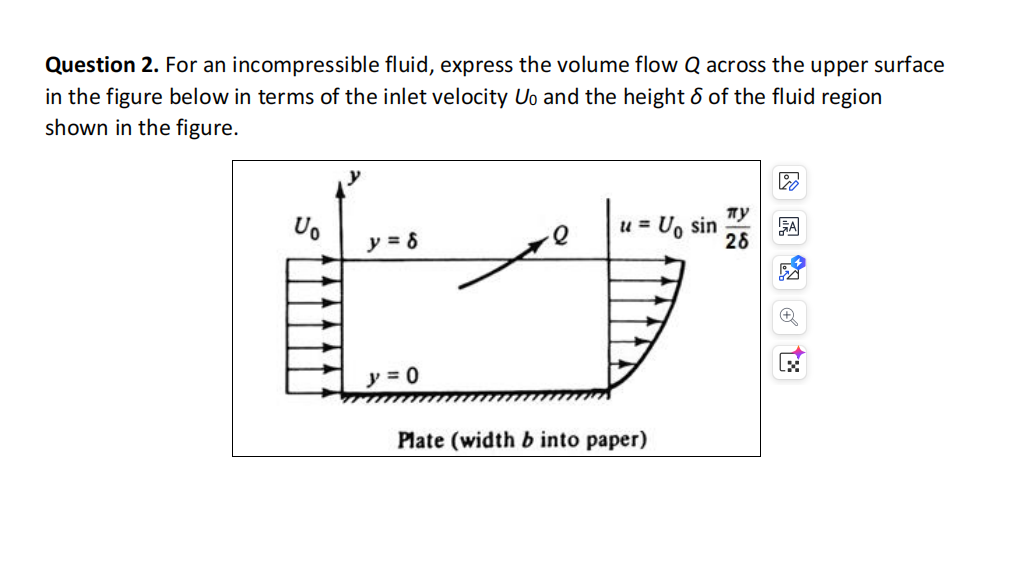 Solved Question 2. ﻿For an incompressible fluid, express the | Chegg.com