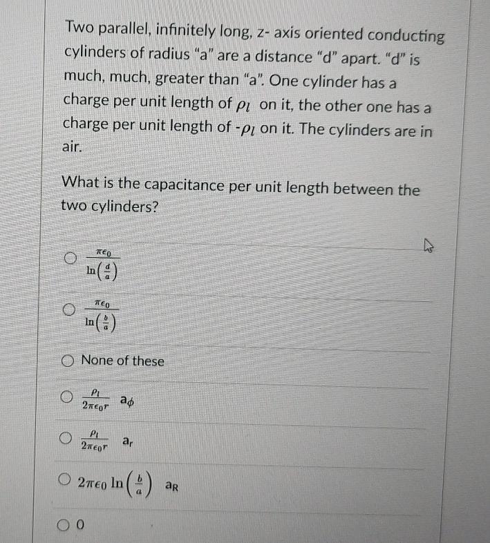 Solved Two parallel, infinitely long, z- axis oriented | Chegg.com
