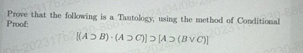 Solved Prove that the following is a Tautology, using the | Chegg.com