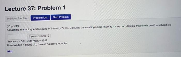 Solved Lecture 37: Problem 1 Previous Problem Probler List | Chegg.com