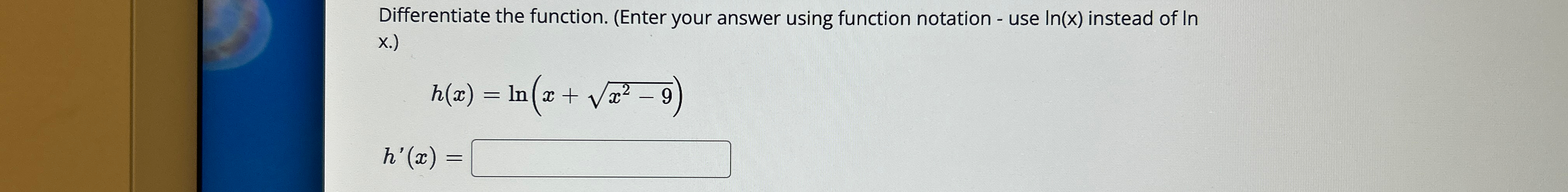 Solved Differentiate the function. (Enter your answer using | Chegg.com