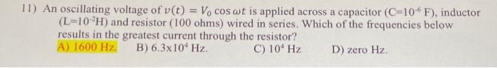 Solved Can someone explain number 11? The highlighted answer | Chegg.com