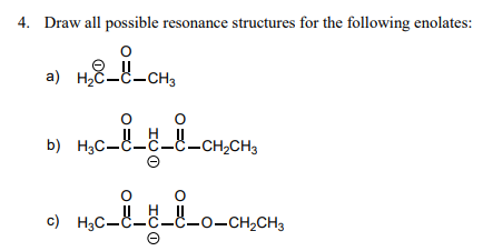 Solved Draw all possible resonance structures for the | Chegg.com