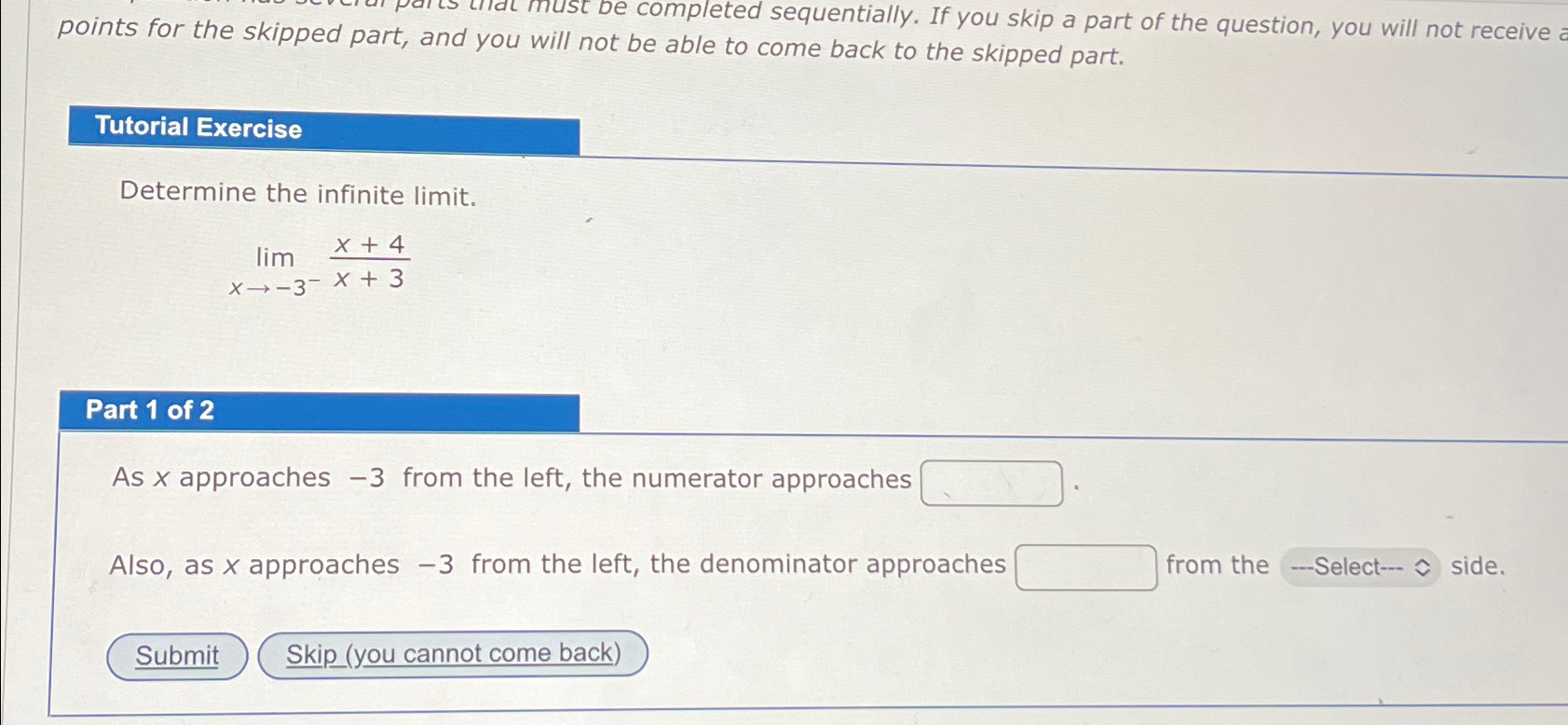Solved points for the skipped part, and youTutorial | Chegg.com