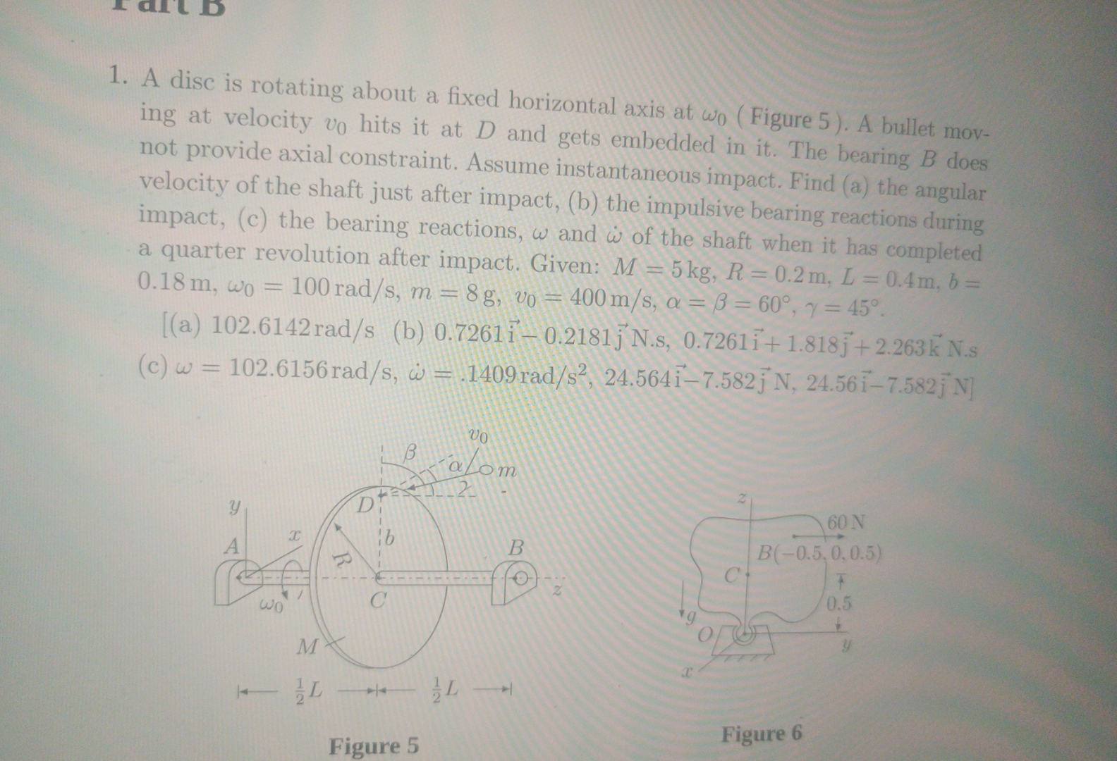 Solved A disc is rotating about a fixed horizontal axis at | Chegg.com