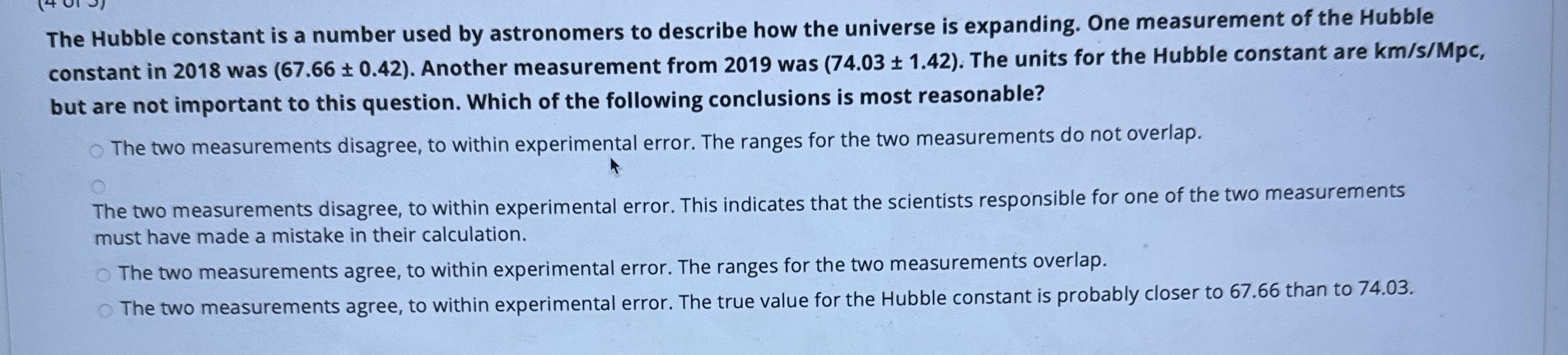 Solved The Hubble constant is a number used by astronomers | Chegg.com
