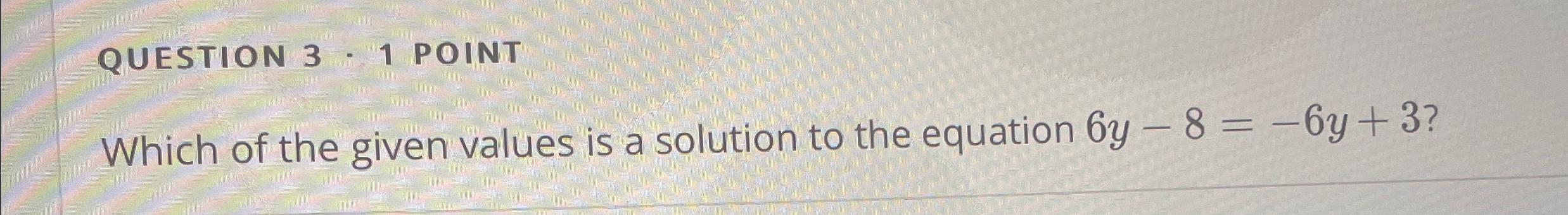 Solved QUESTION 3 - 1 POINTWhich of the given values is a | Chegg.com Solved QUESTION 3 - 1 POINTWhich of the given values is a | Chegg.com