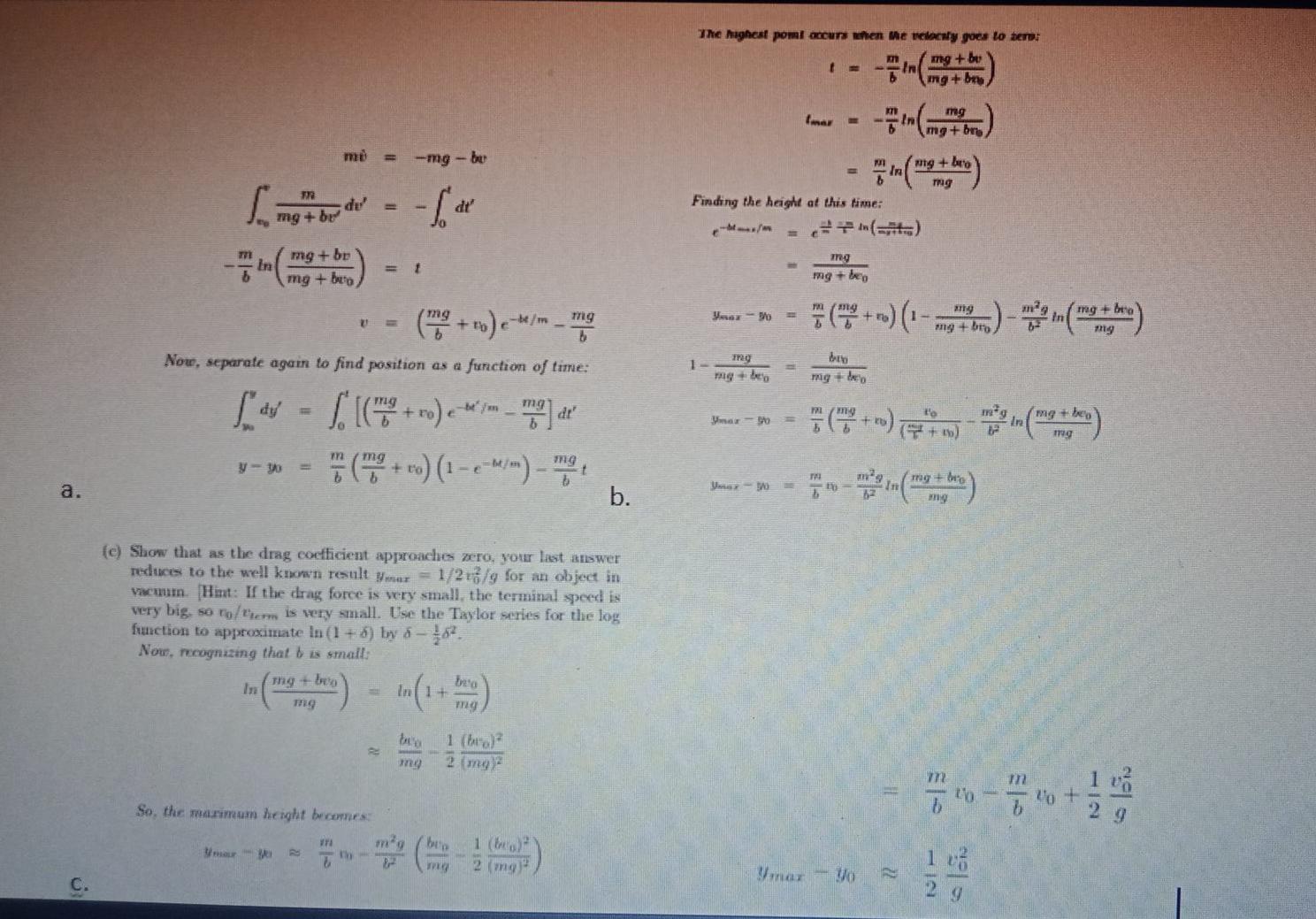 Solved Consider an object that is thrown vertically up with | Chegg.com